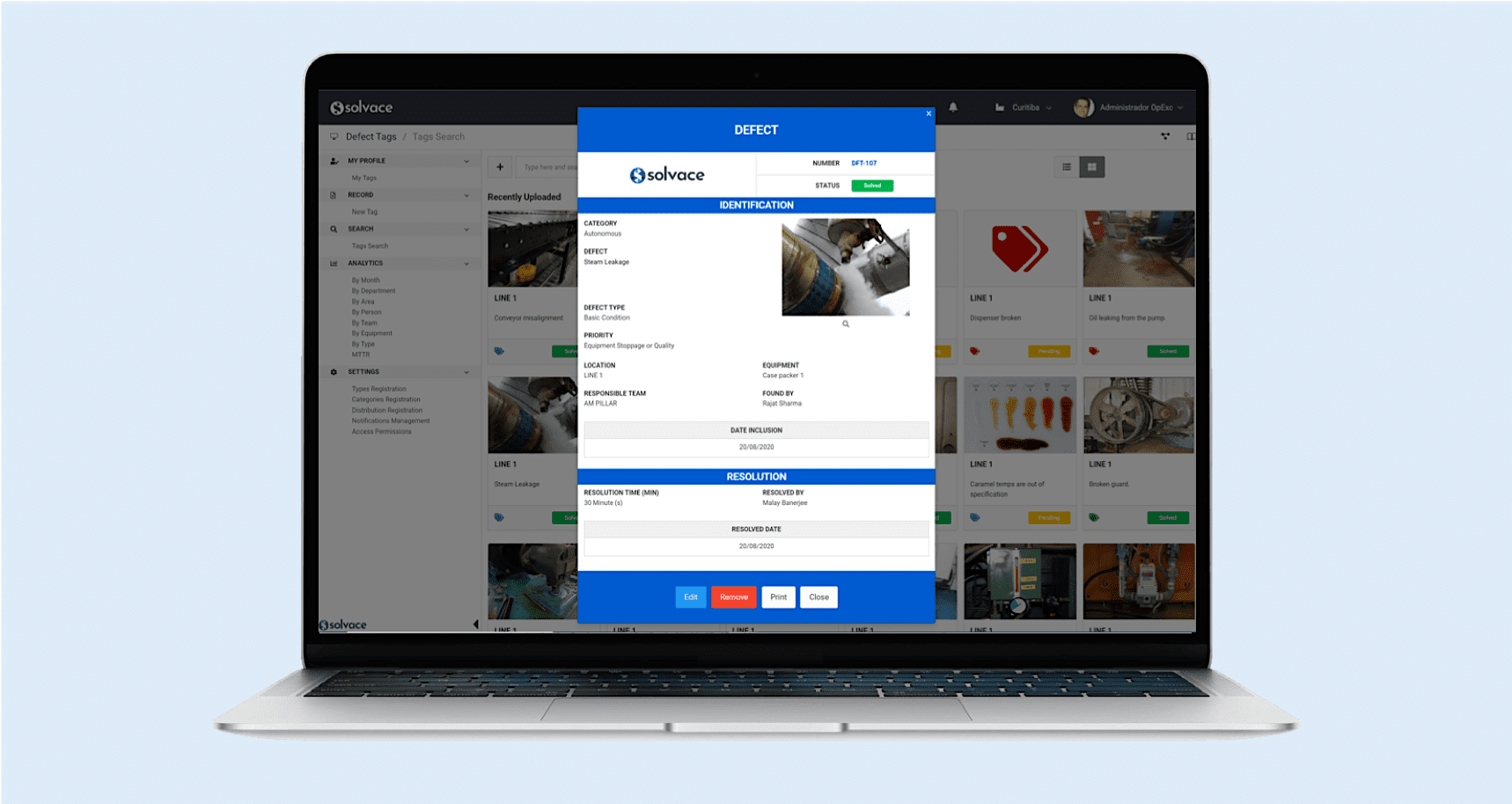 Defect Tag - Solvace